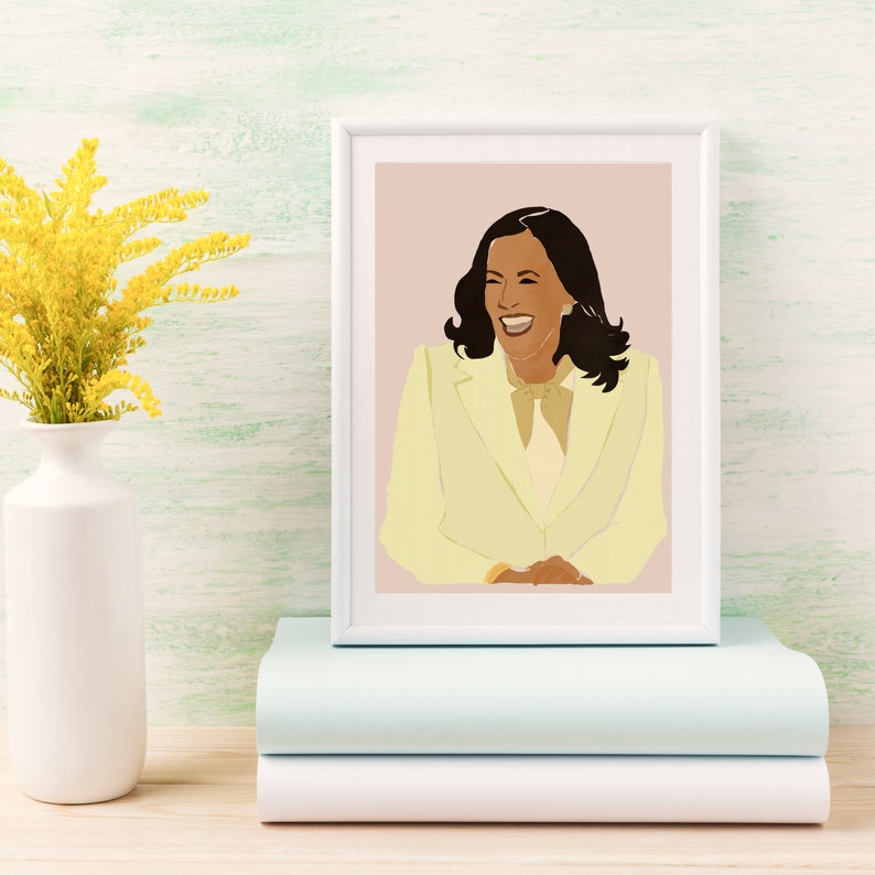 Kamala Harris Print, Kamala Harris Wall Art, Powerful Woman Printable ...