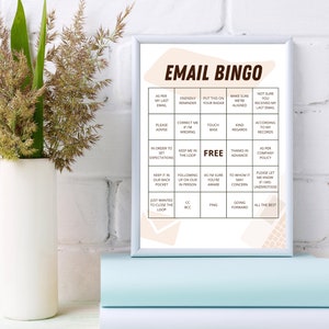 Email Bingo Office Wall Art | Workplace Office Bingo - Etsy