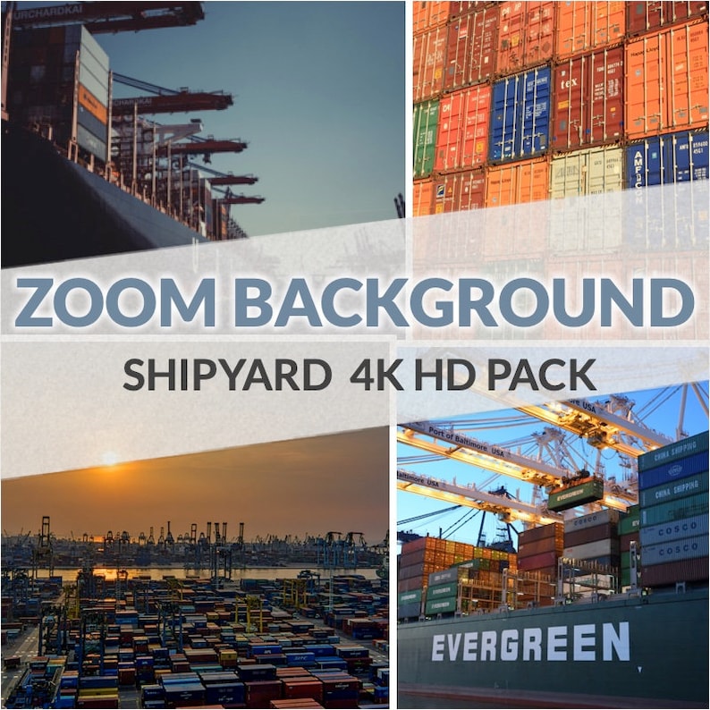 Zoom Background Pack High Quality Zoom Background shipyards - Etsy