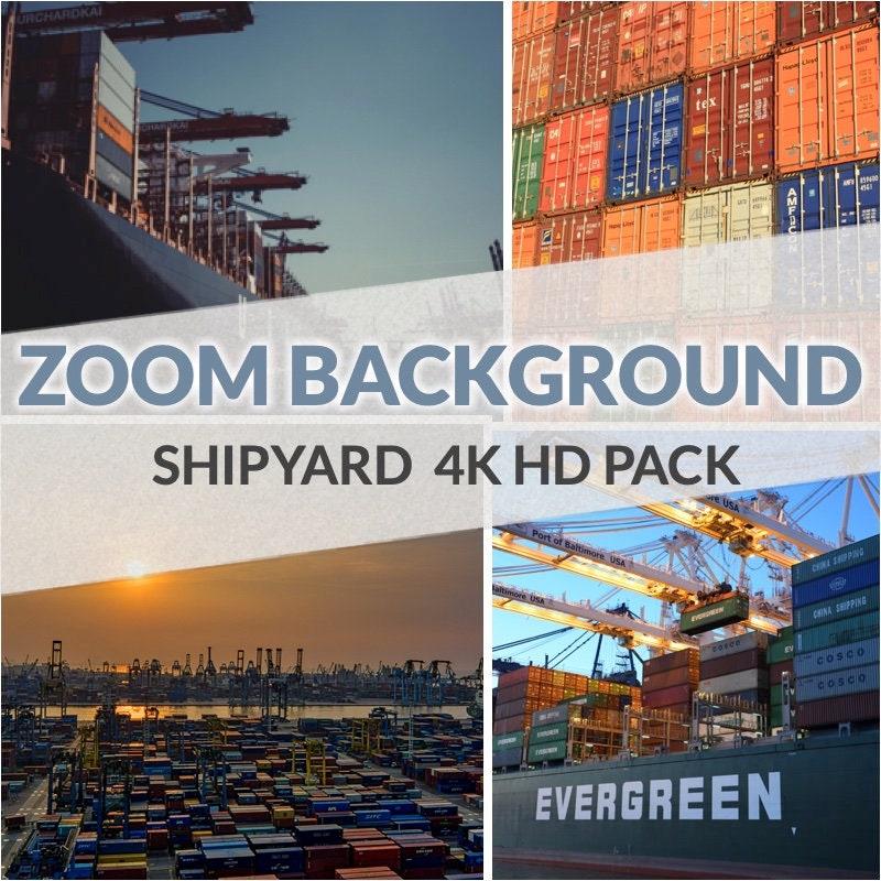 Zoom Background Pack High Quality Zoom Background shipyards - Etsy