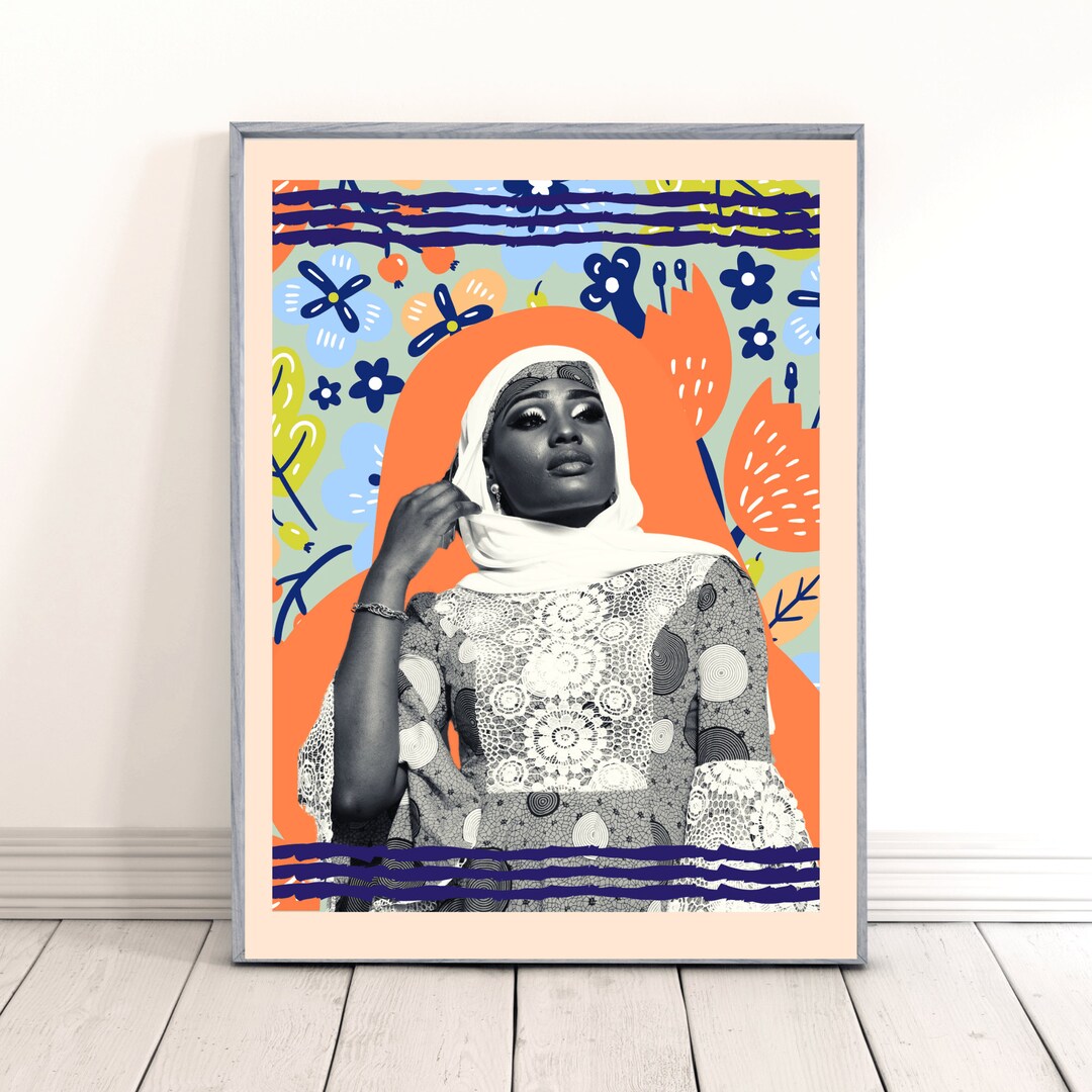 African Digital Mixed Media Collage Wall Print Printable Wall - Etsy