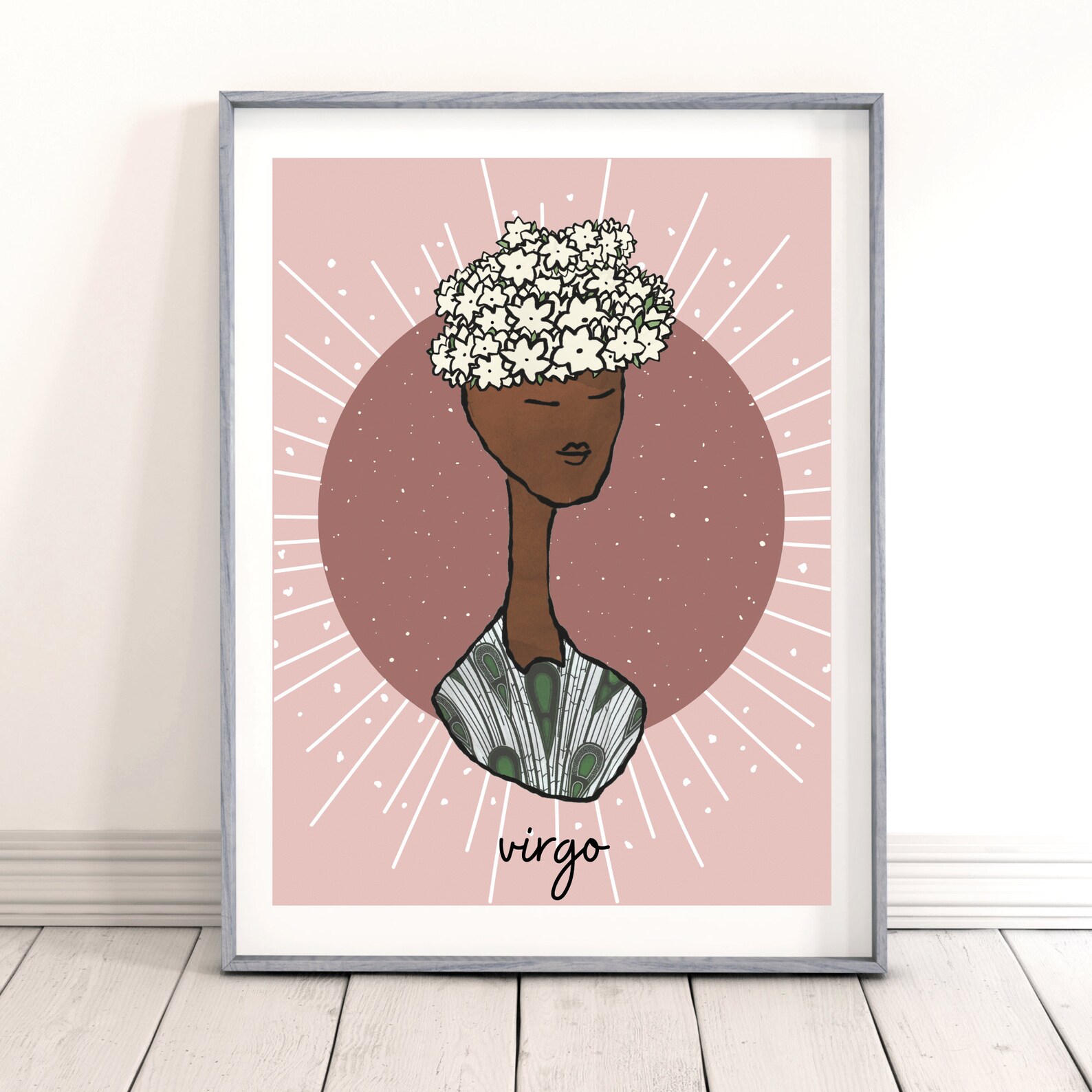 Virgo Print PNG Wall Art, Zodiac Woman Wall Print - Etsy