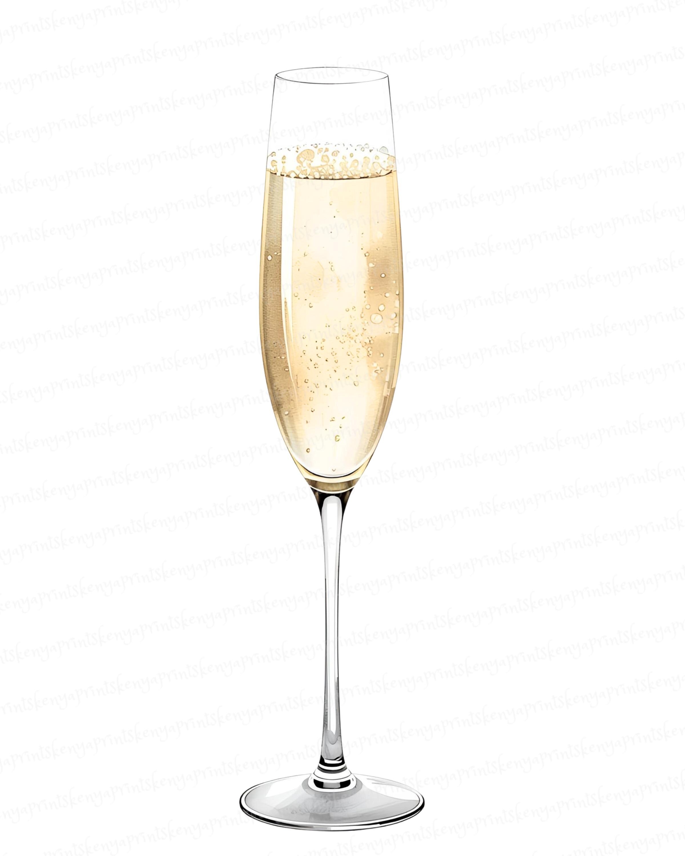 Watercolor Champagne Printable Art Print 8x10 Glam Instant Download ...