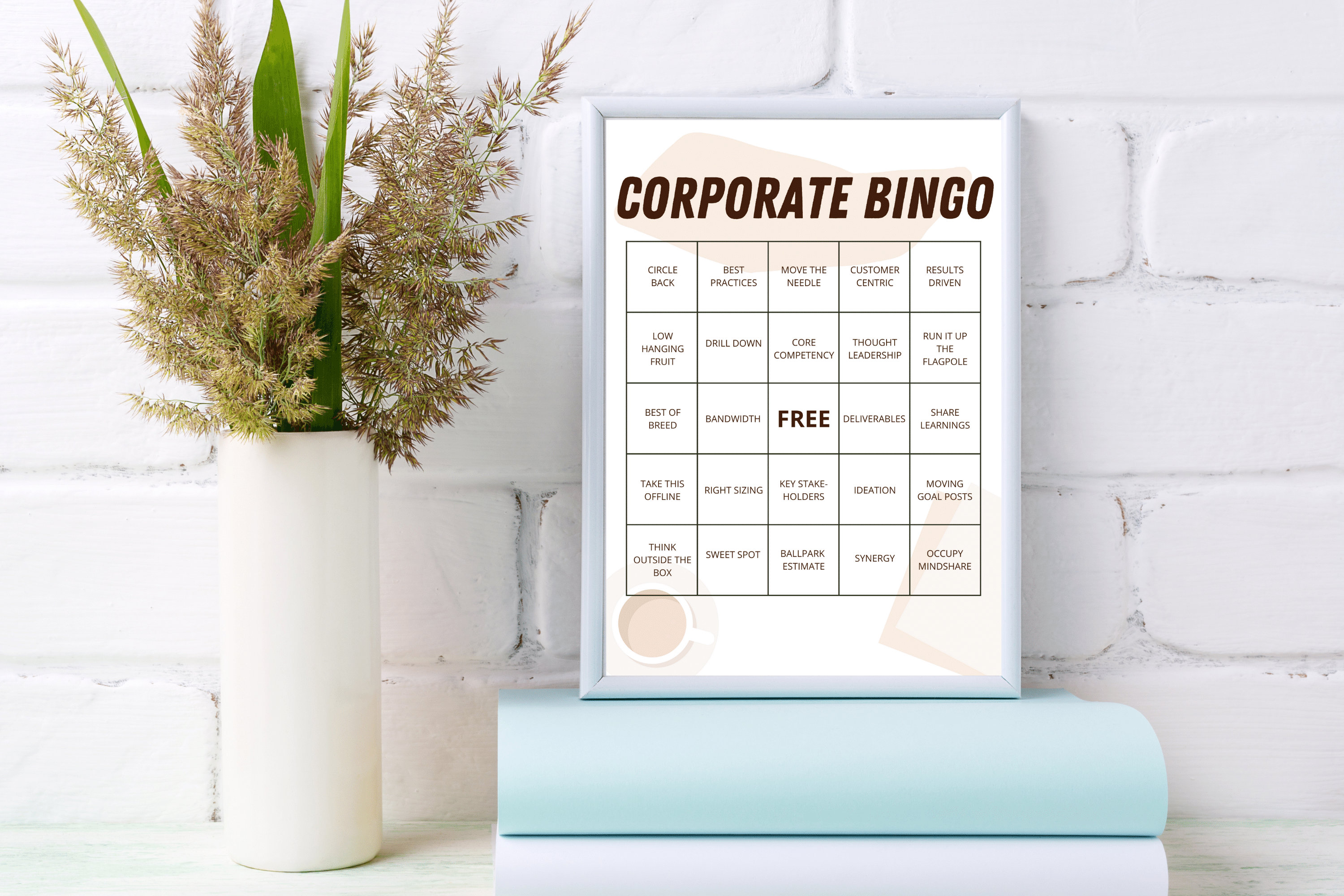Corporate Jargon Bingo Office Wall Art Workplace Office Bingo - Etsy