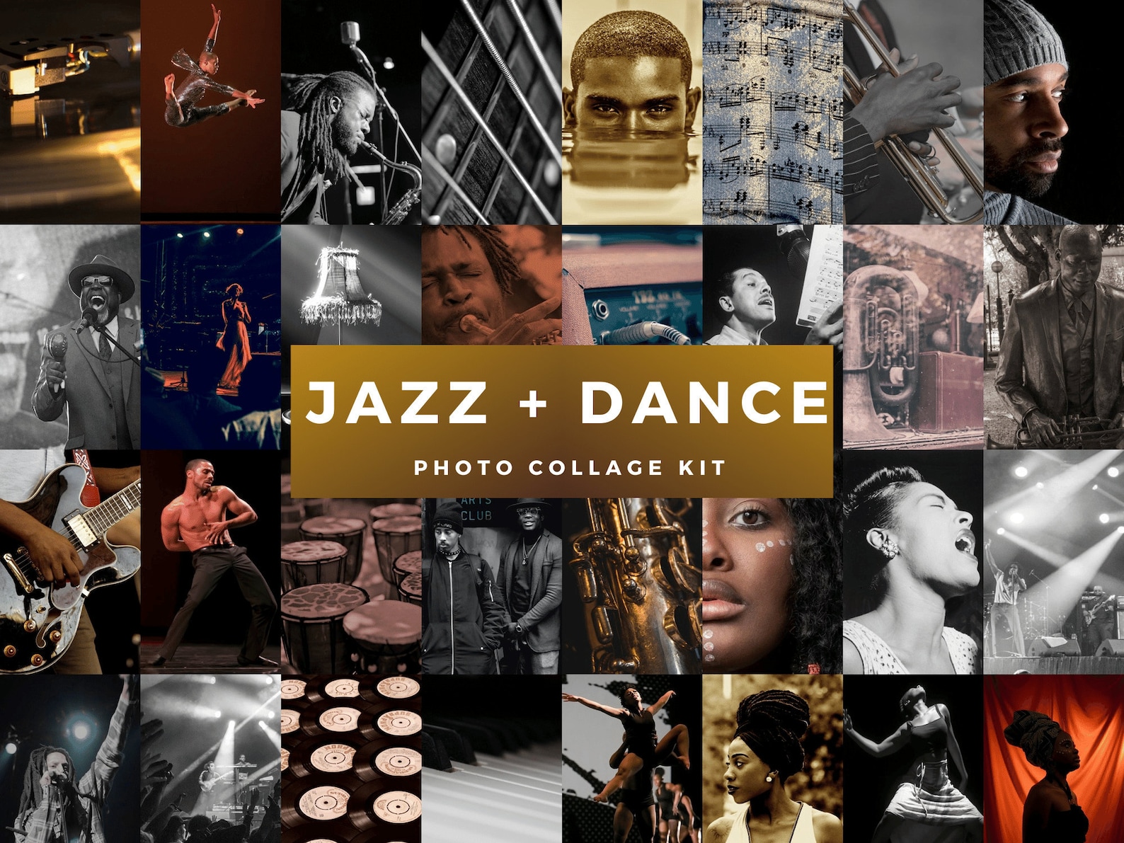 Jazz Music Dance Photo Collage Kit Wall Collage 40 Pcs | Etsy