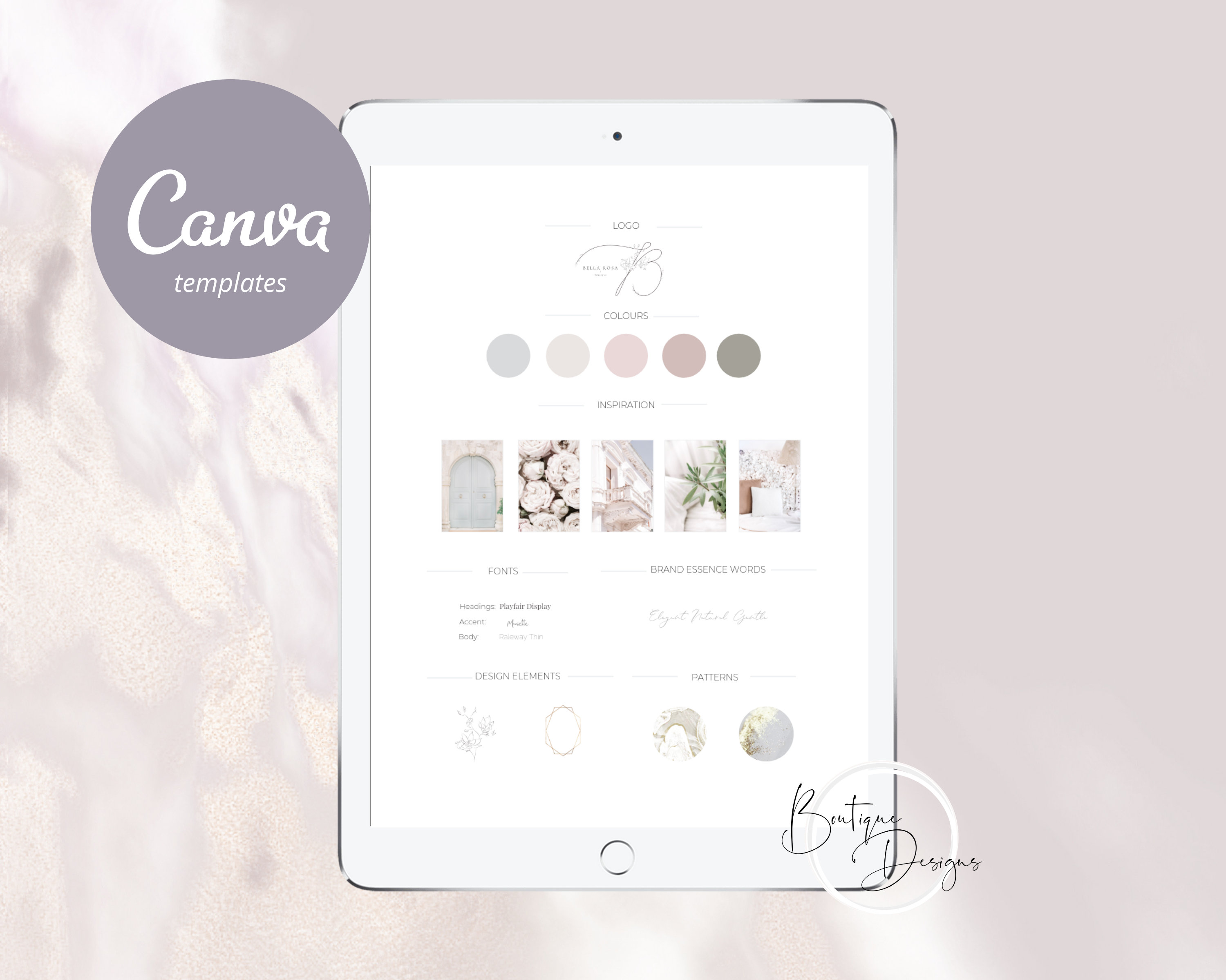 Elegant Brand Style Guide and Mood Board Templates - Digital Storyboard ...