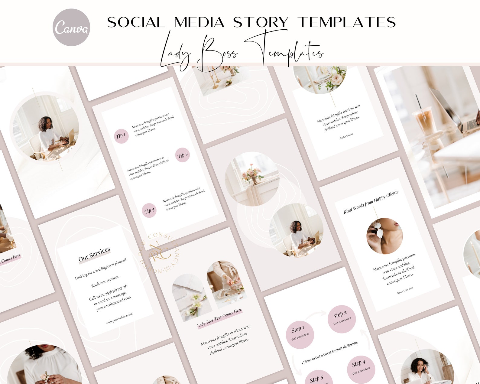 BUNDLE Lady Boss Instagram Posts and Story Templates for - Etsy