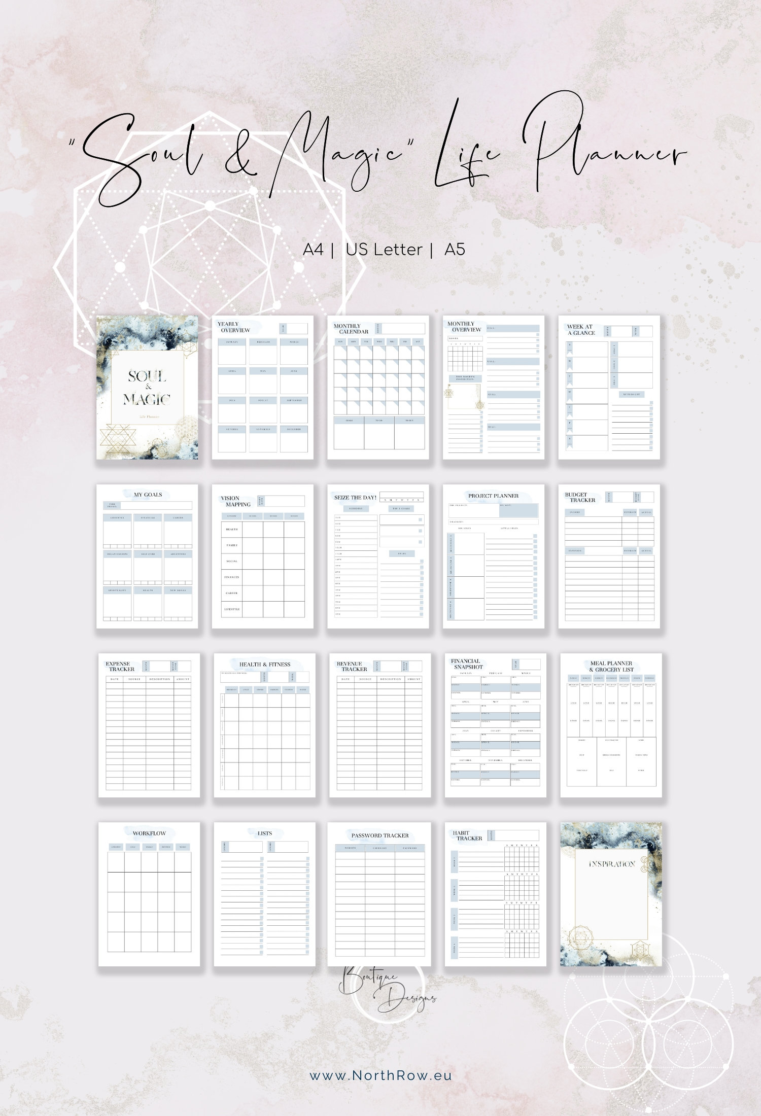 Bundle Soul and Magic Life Planner Printables: Goal Planner, Budget ...