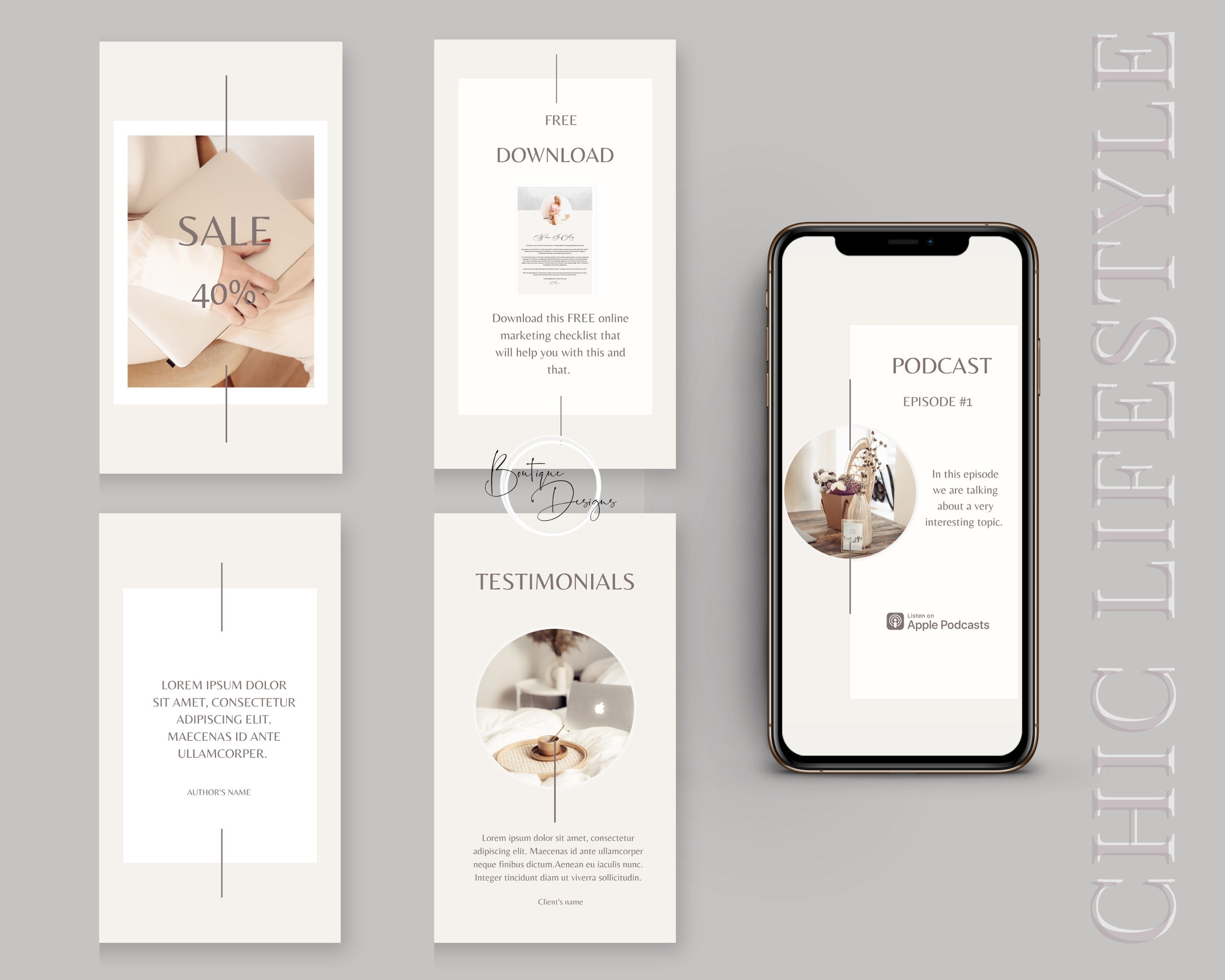 Marketing Instagram Story Canva Templates for Lifestyle - Etsy