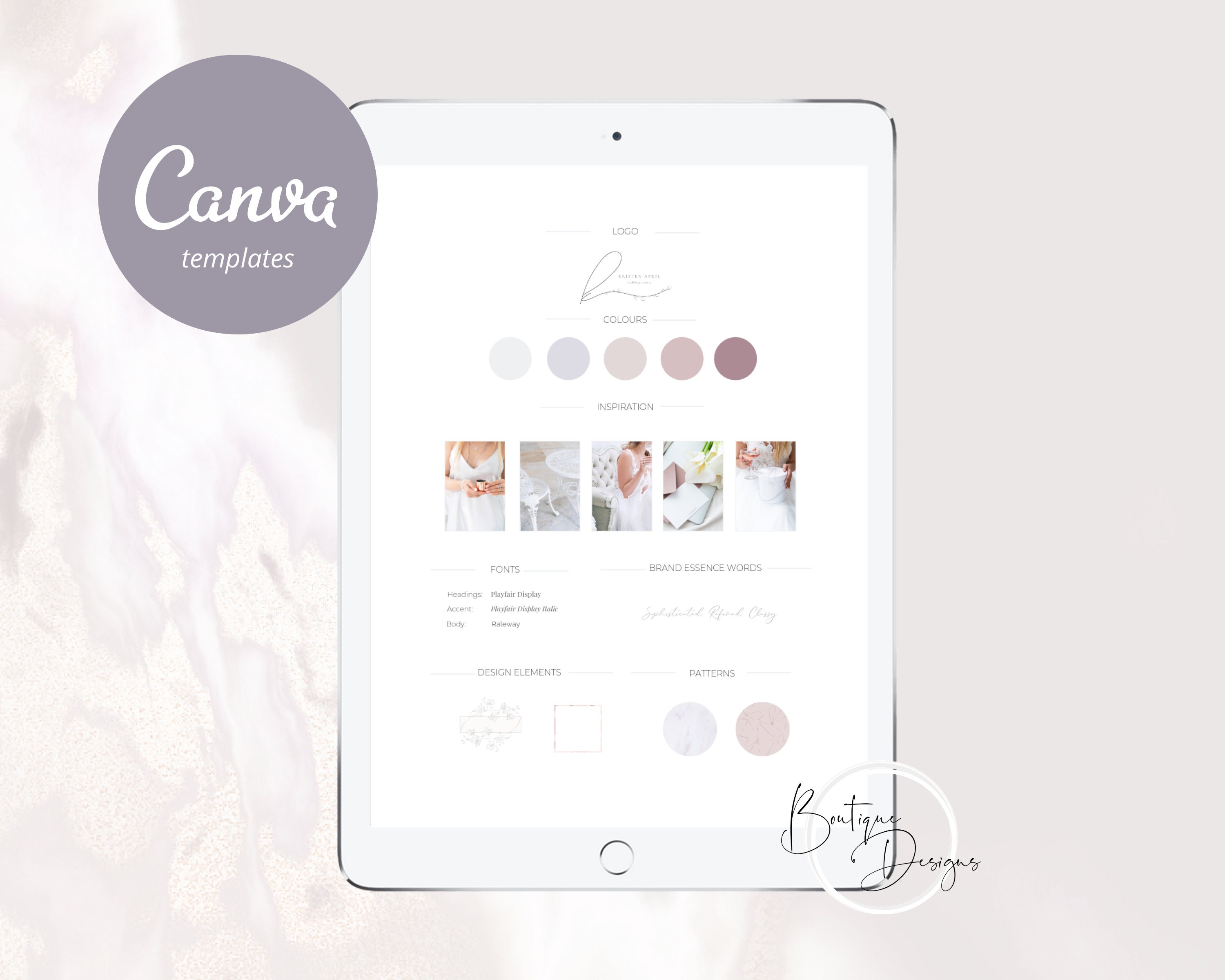 Elegant Brand Style Guide and Mood Board Templates - Digital Storyboard ...