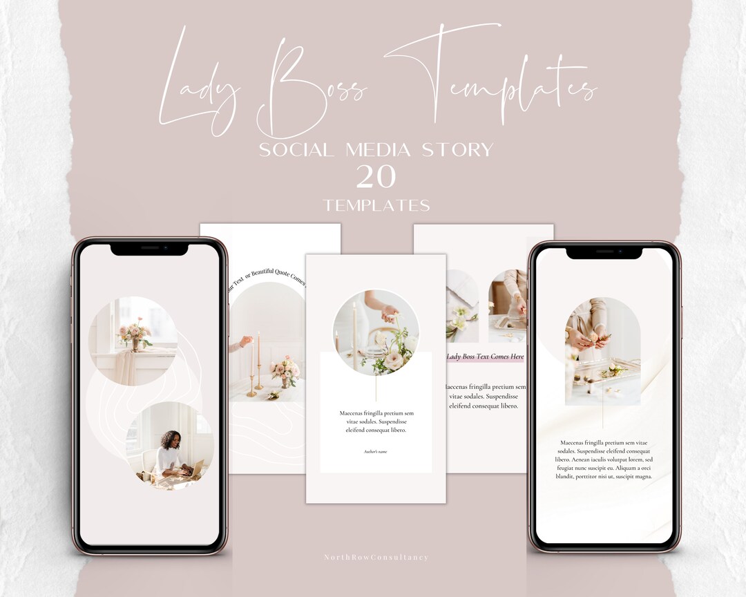 Lady Boss Instagram Story Templates: Canva Social Media (digital ...