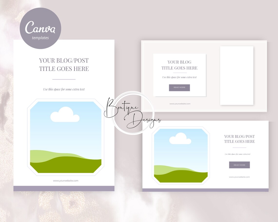Blog & Pinterest Canva Templates Social Media Canva - Etsy