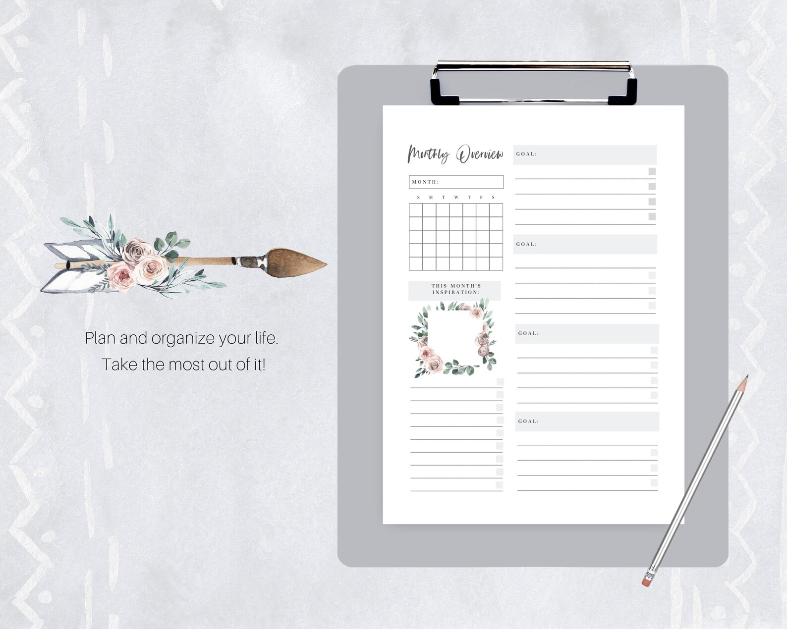 Boho Style Life Planner Printable BUNDLE: Goal Planner, Budget Planner ...