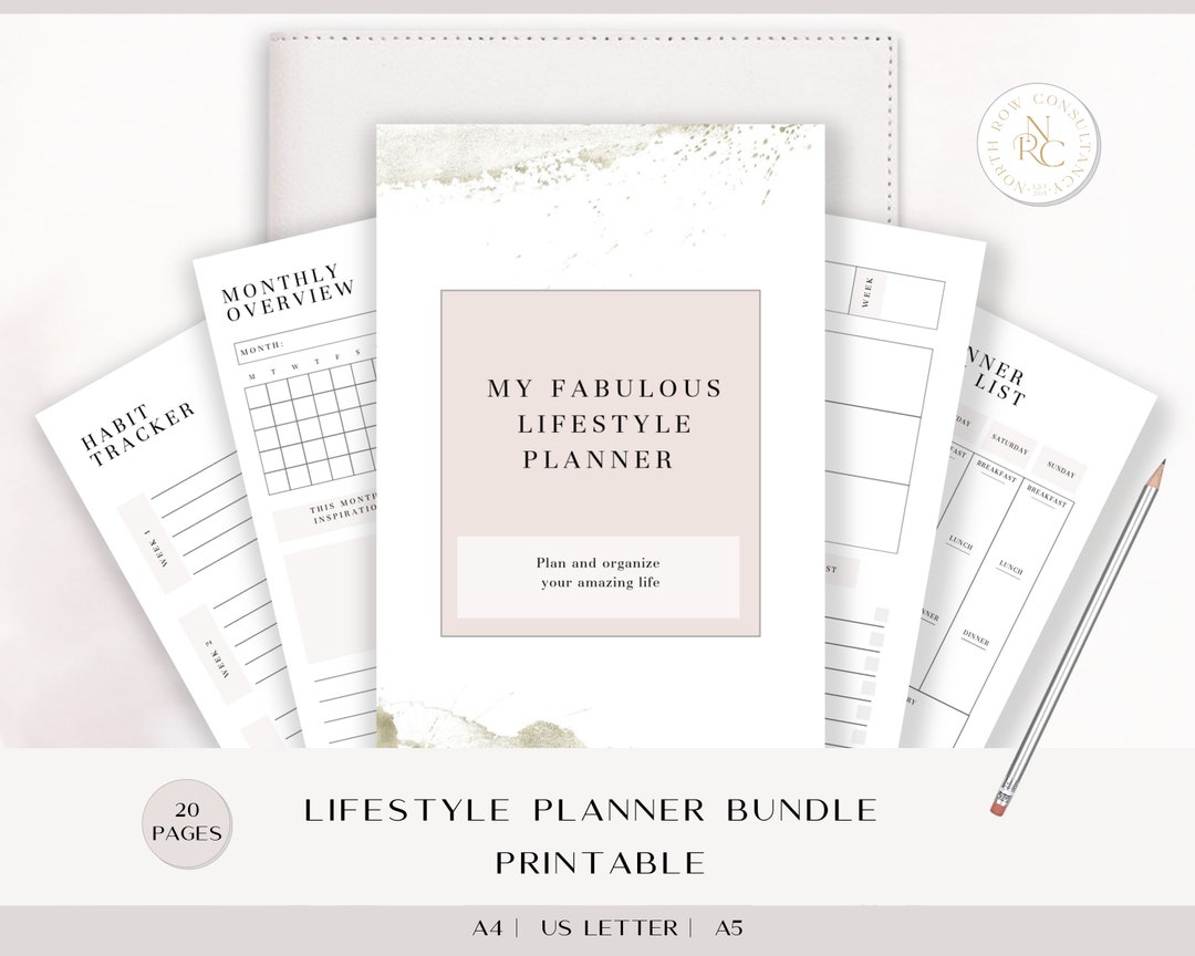 Lifestyle Planner Bundle Printable, Budget Planner Digital Download ...