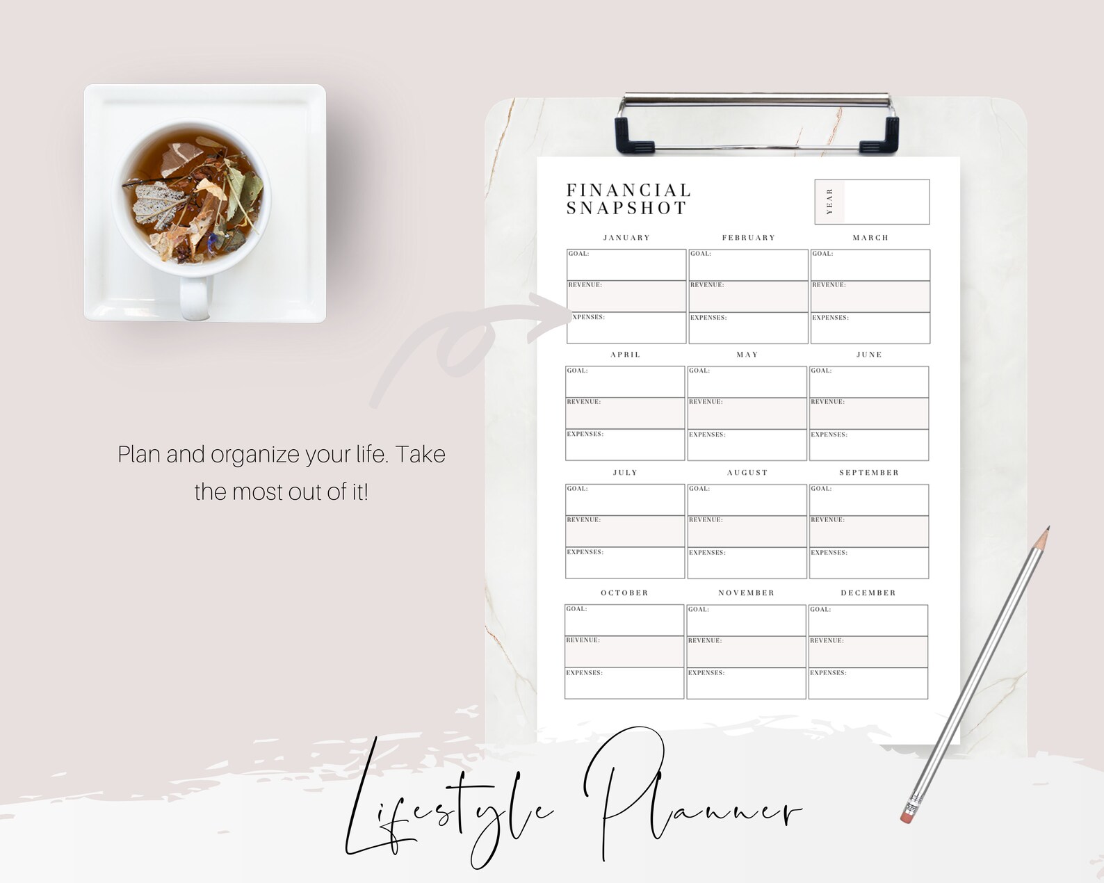 Lifestyle Planner BUNDLE: Daily Planner Printable, Monthly Planner, to ...