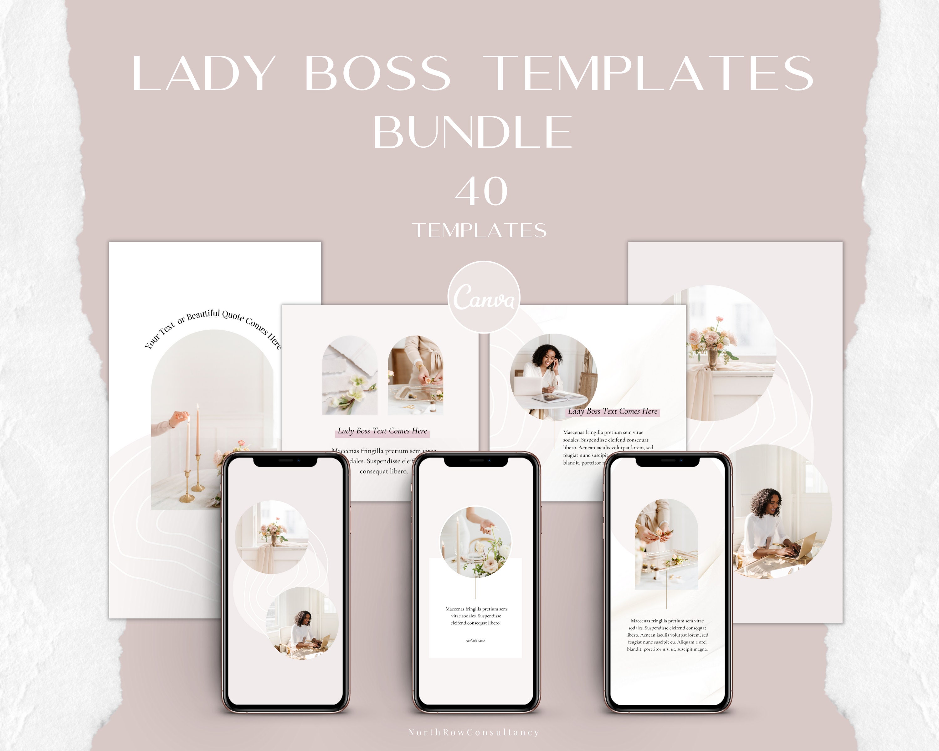 BUNDLE Lady Boss Instagram Posts and Story Templates for - Etsy