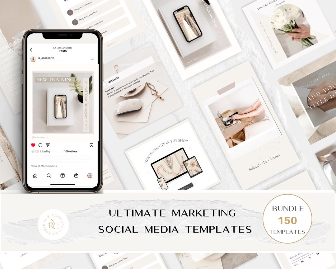 Instagram Canva Templates Bundle: Social Media Marketing (digital ...