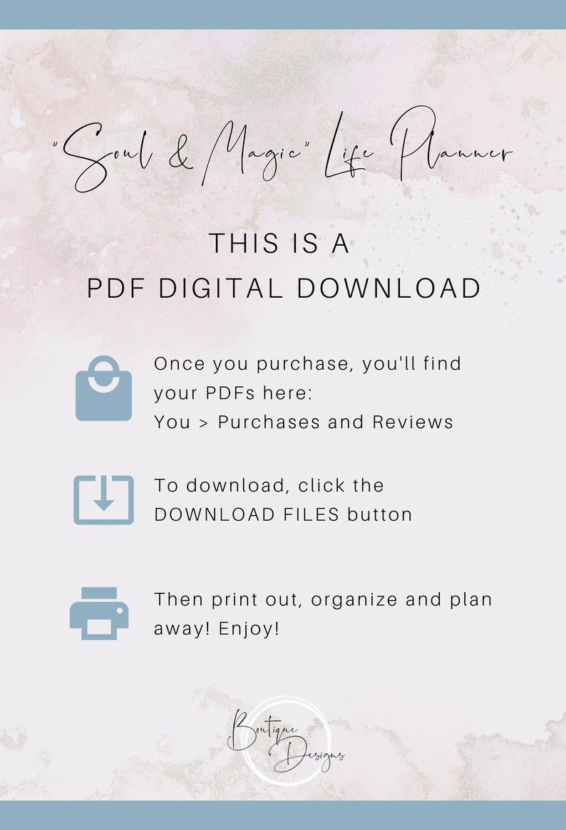 Bundle Soul and Magic Life Planner Printables: Goal Planner, Budget ...