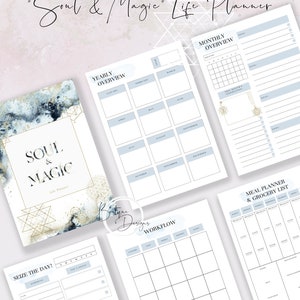 Bundle Soul and Magic Life Planner Printables: Goal Planner, Budget ...