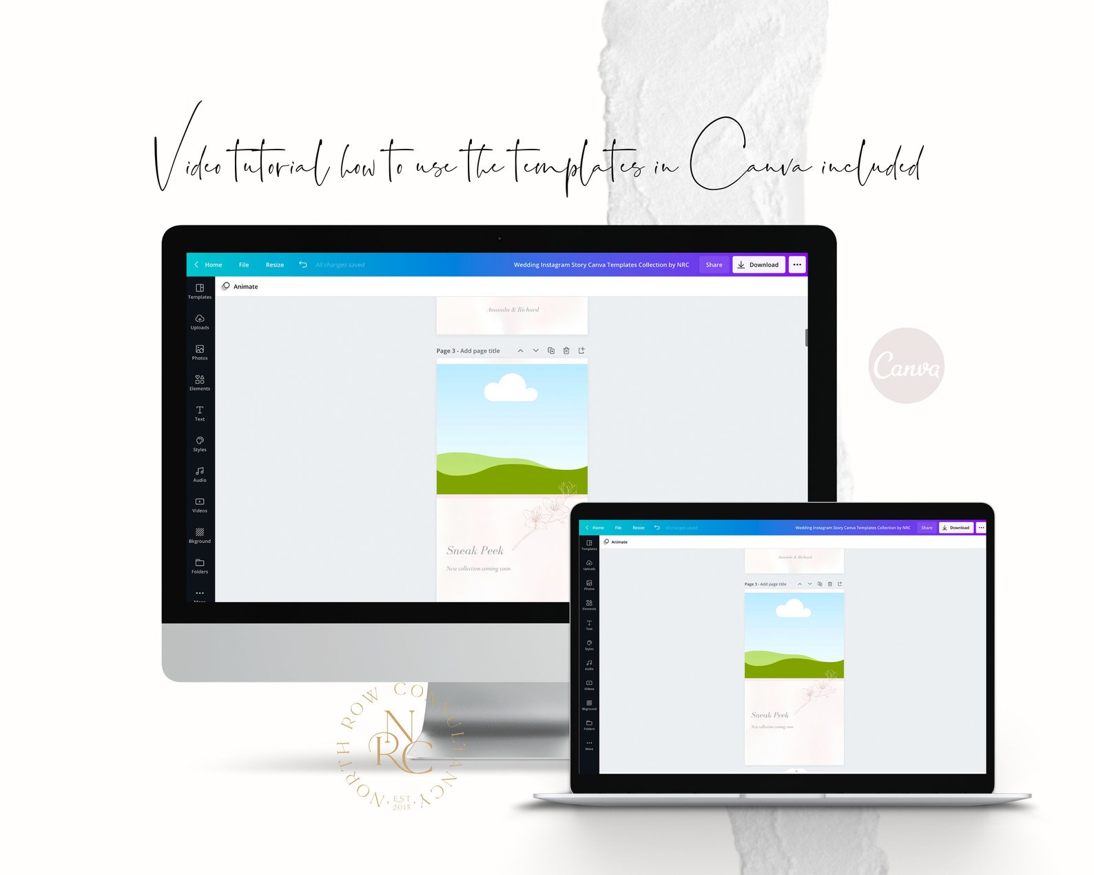 Elegant Wedding BUNDLE Posts and Story Canva Templates for - Etsy