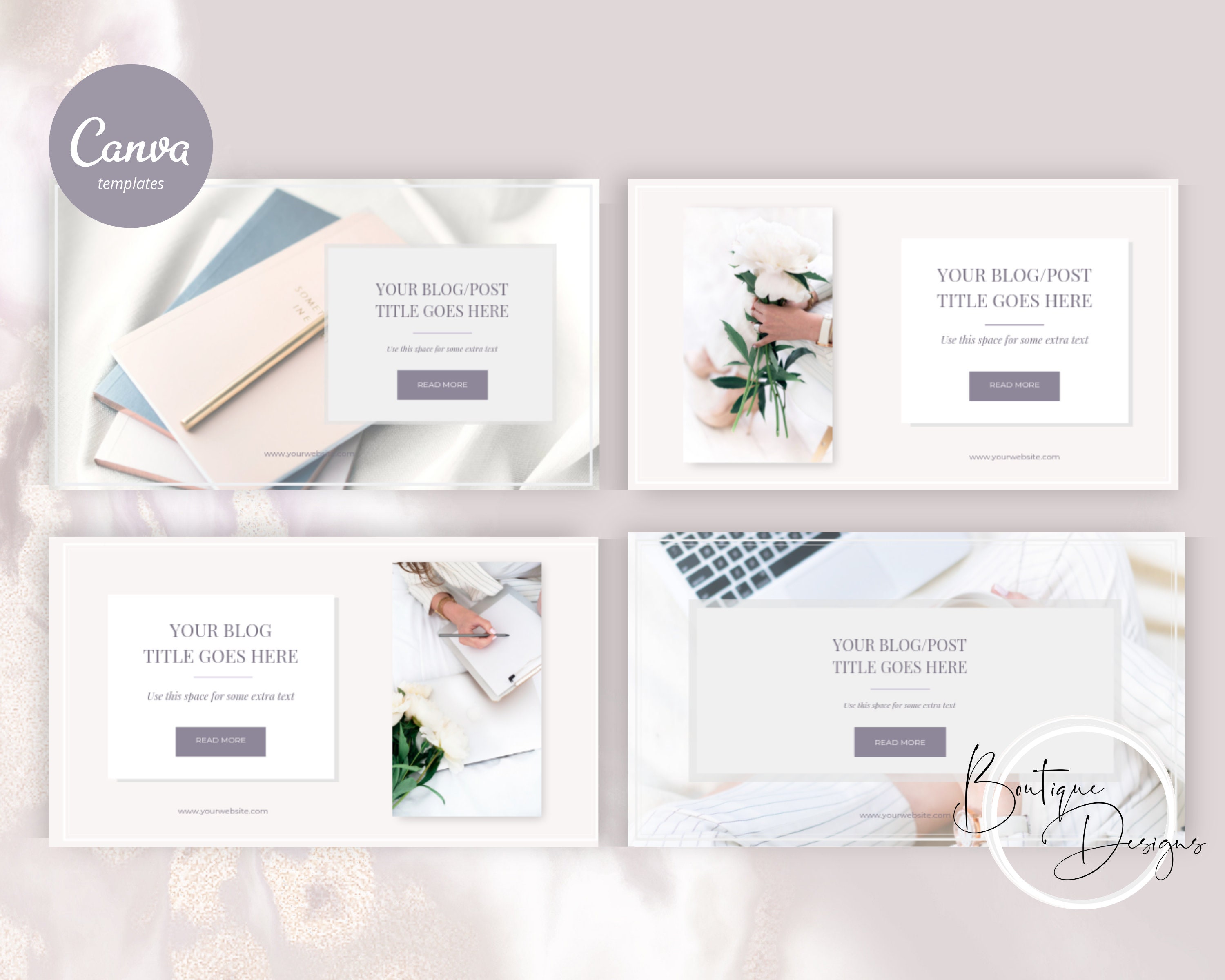 Blog & Pinterest Canva Templates Social Media Canva - Etsy