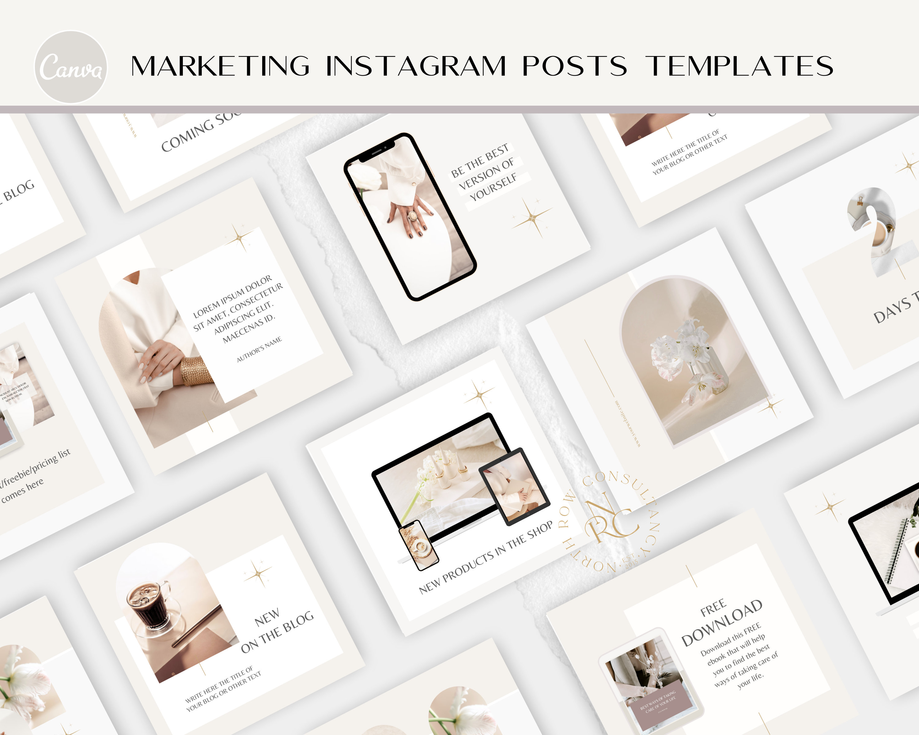 Marketing Instagram Posts Templates for Luxury Brands, Bloggers and ...