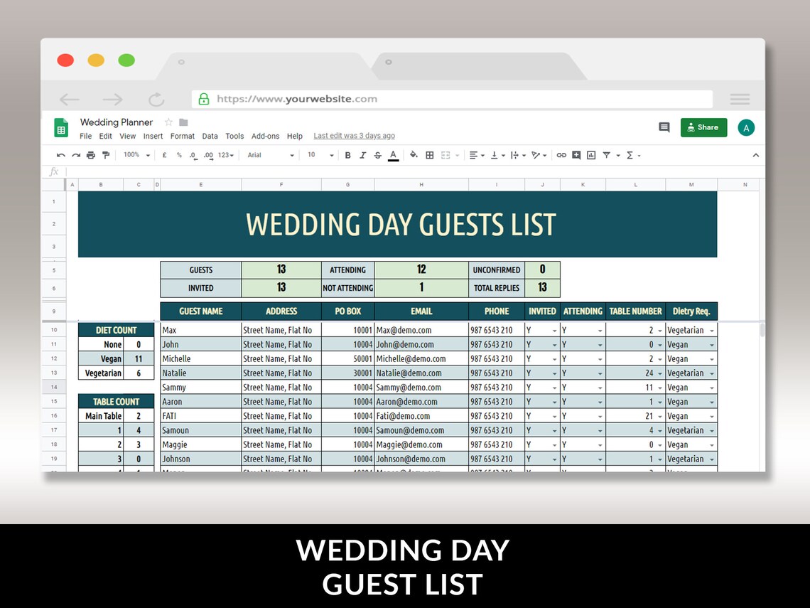 Wedding Budget Spreadsheet Wedding Google Sheets Wedding | Etsy