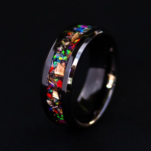 Velociraptor Dinosaur Bone Ring and Gibeon Meteorite Ring Made - Etsy