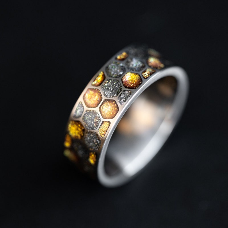 Meteorite Ring - Etsy