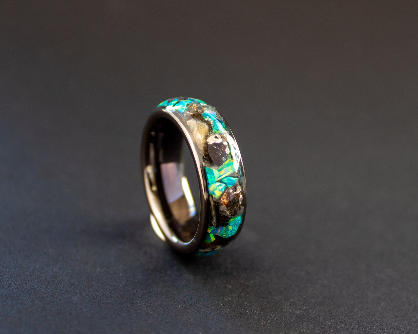 Megalodon Ring and Meteorite Ring Made From Real Megalodon - Etsy