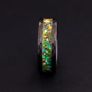 Velociraptor and Meteorite Glow Ring Made With Real Dinosaur Bone and ...