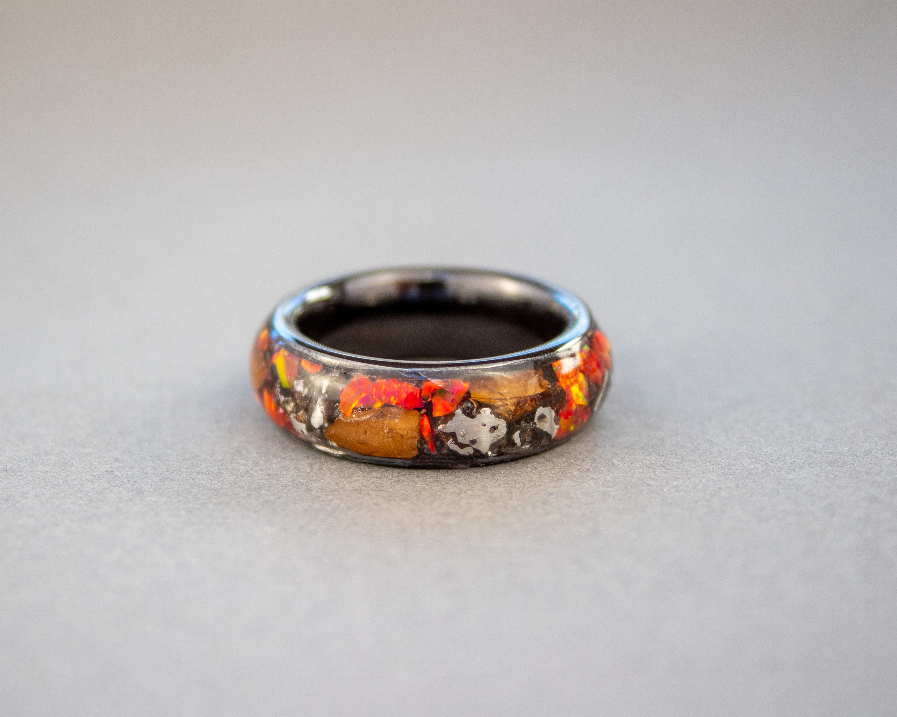 Triceratops Ring Dinosaur Bone Ring Meteorite Ring Red - Etsy