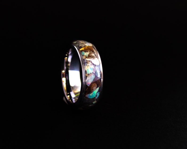 T-rex and Meteorite Ring With Real Meteorite and Tyrannosaur - Etsy