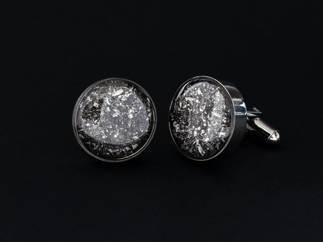 Meteorite Cufflinks, Titanium Cufflinks With Real Meteorite - Etsy