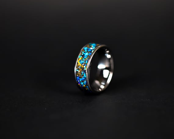 Velociraptor Dinosaur Bone Ring and Meteorite Ring With | Etsy