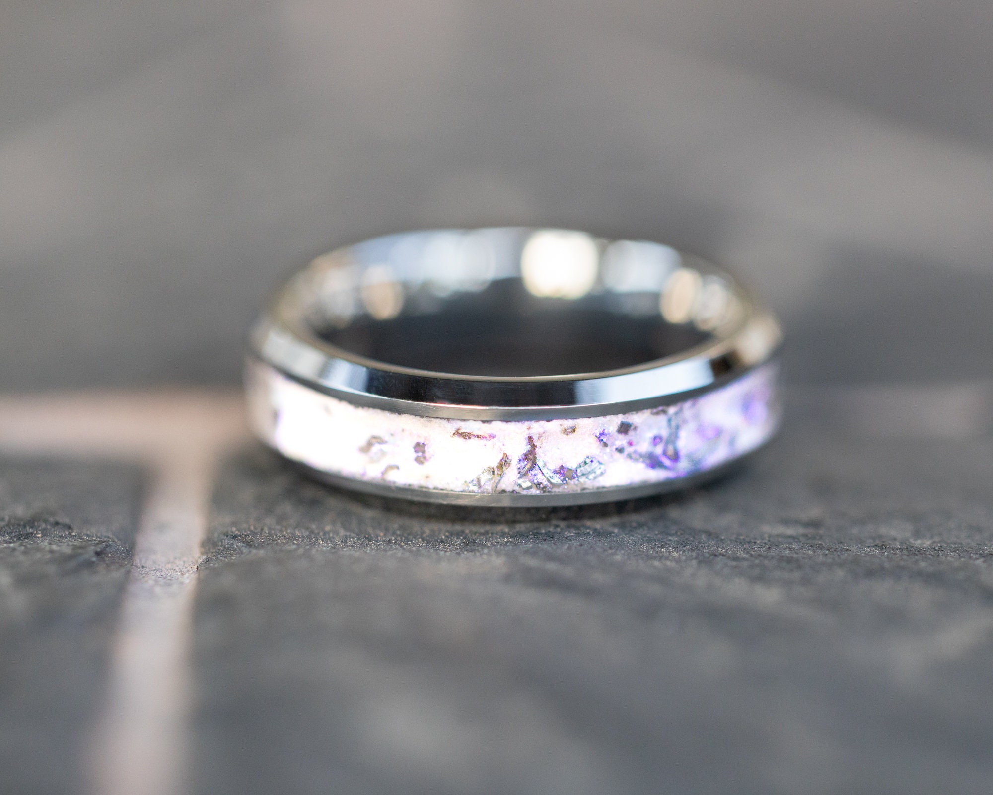 Womens Meteorite Ring White and Pink Womens Meteorite - Etsy