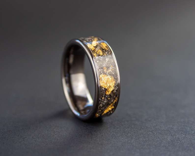 Gold Meteorite Ring Meteorite Ring 24K Gold Meteor Ring | Etsy