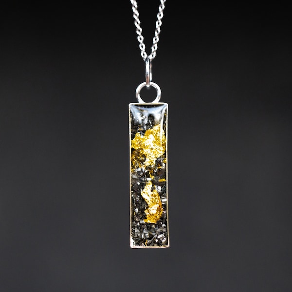 Meteorite and Gold Necklace - Etsy