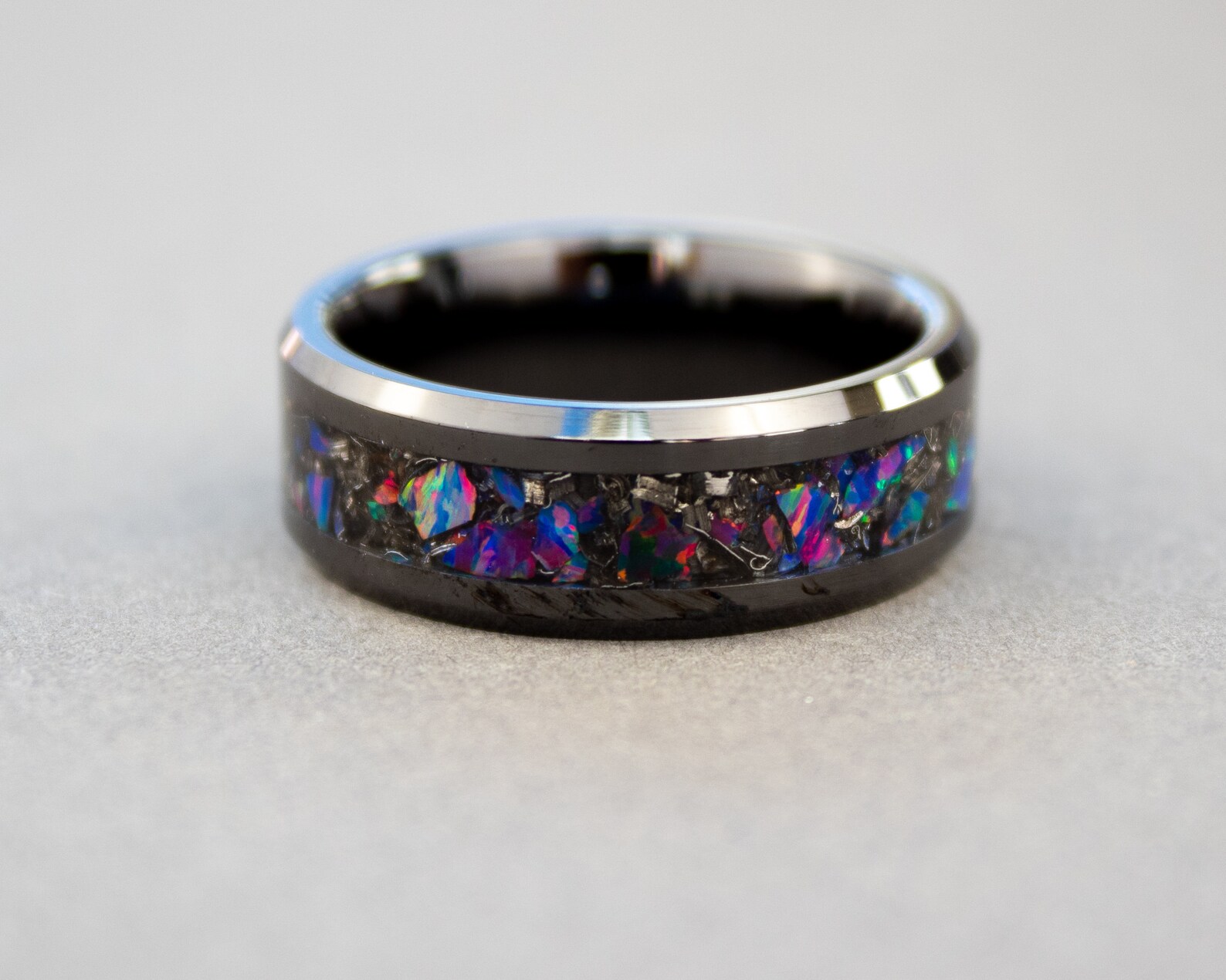 Meteorite Ring Meteorite Opal Ring Colorful Meteorite Ring - Etsy