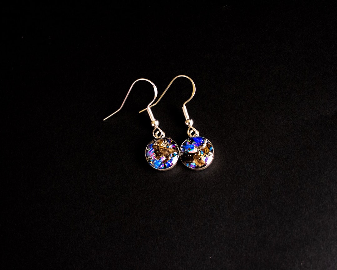 Sterling Silver T-rex Tooth & Meteorite Earrings - Etsy