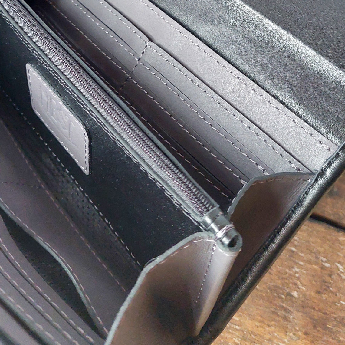 Wolf Wallet, Black Leather Women's Wallet, Long Ladies Wallet, Clutch ...