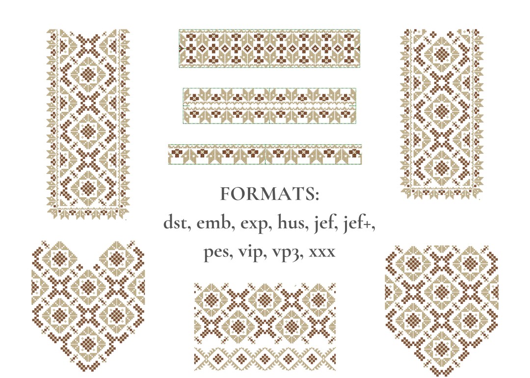 Set of Machine Embroidery Designs, Pattern Ukrainian Folk, Сross-stitch ...