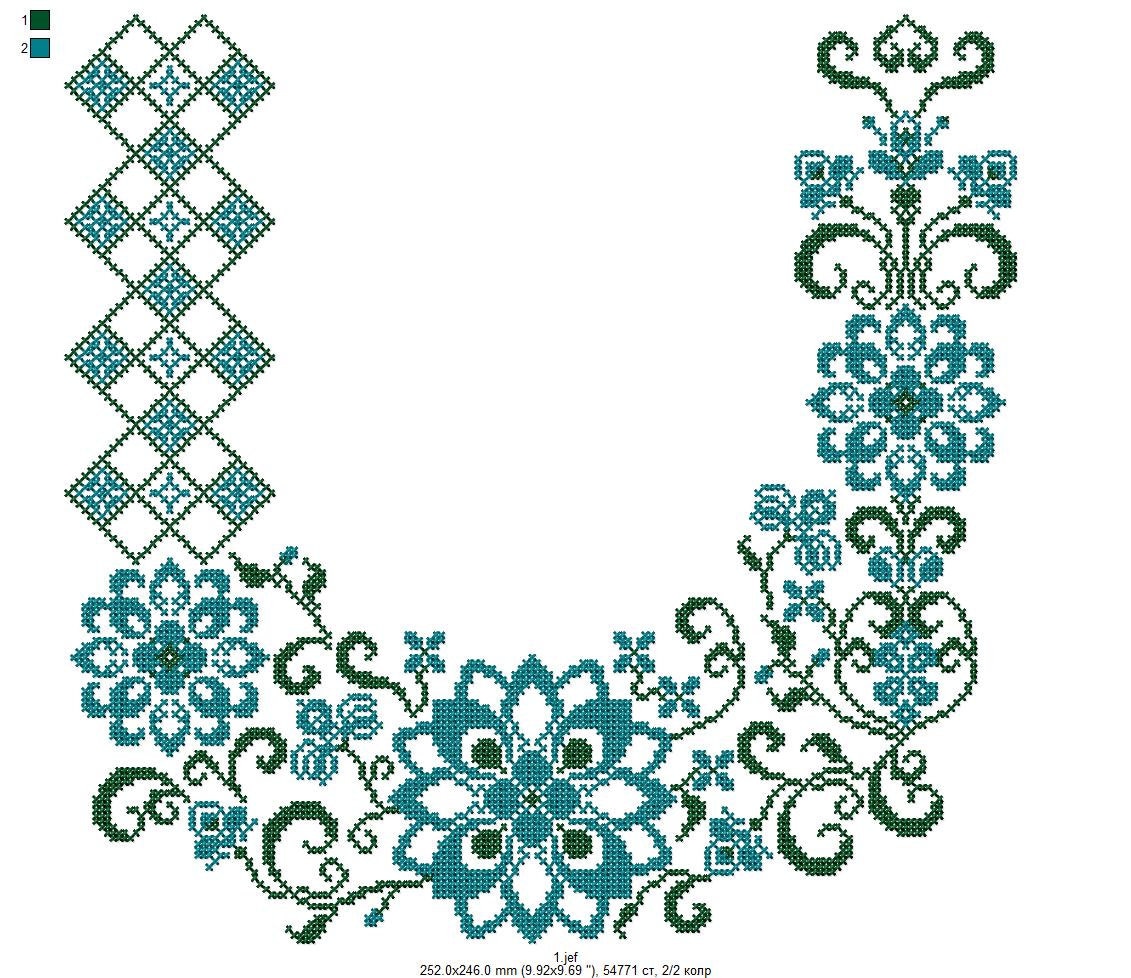 Vyshyvanka Pattern Machine Embroidery Design Сross-stitch - Etsy