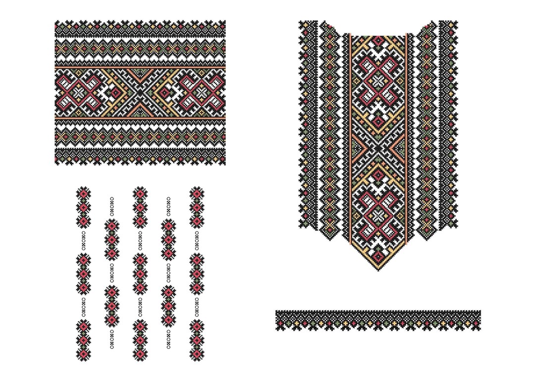 Ukrainian Vyshyvanka Cross-stitch Machine Embroidery Design (digital ...