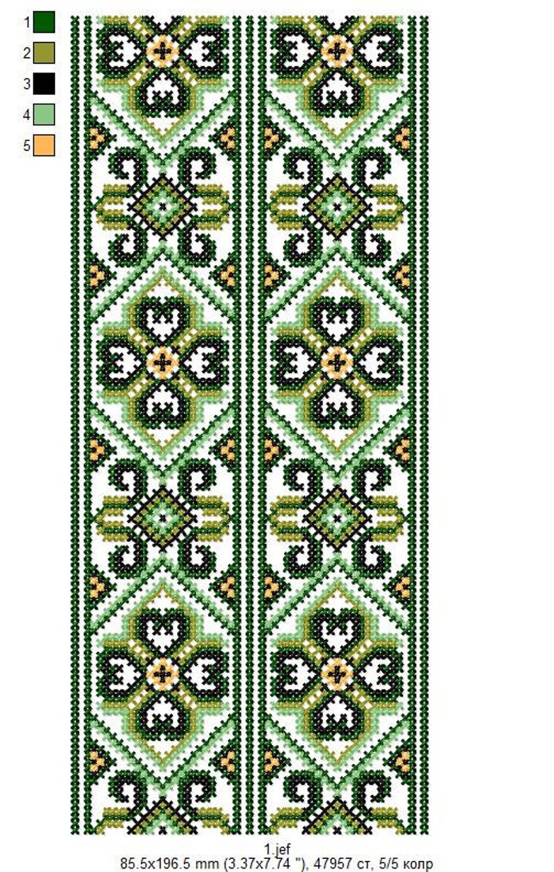Vyshyvanka Pattern Machine Embroidery Design Сross-stitch - Etsy