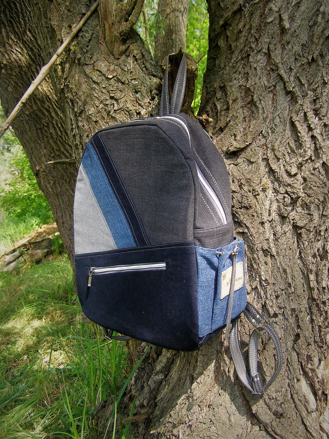 Recycled Denim Backpack: Big Jeans Rucksack - Etsy