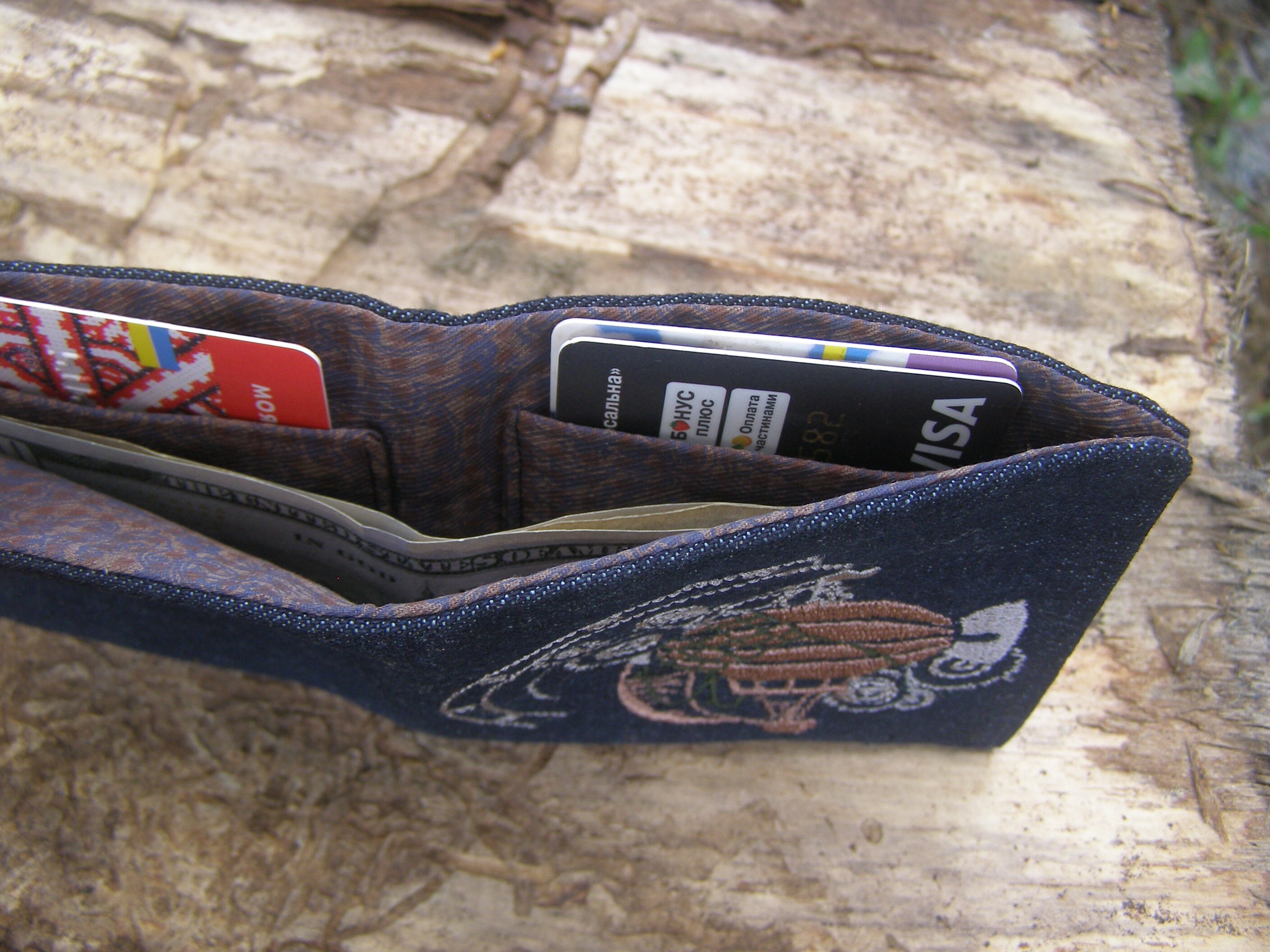 Denim Eco Friendly Small Wallet Personalized Mini Wallet Men | Etsy