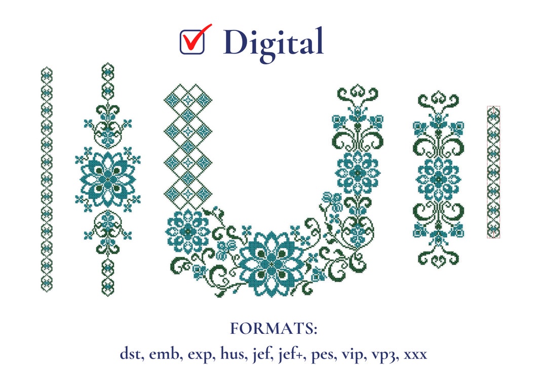 Vyshyvanka Cross-stitch Machine Embroidery Design, Ukrainian Ornament ...