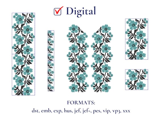 Vyshyvanka Pattern Machine Embroidery Design Сross-stitch - Etsy