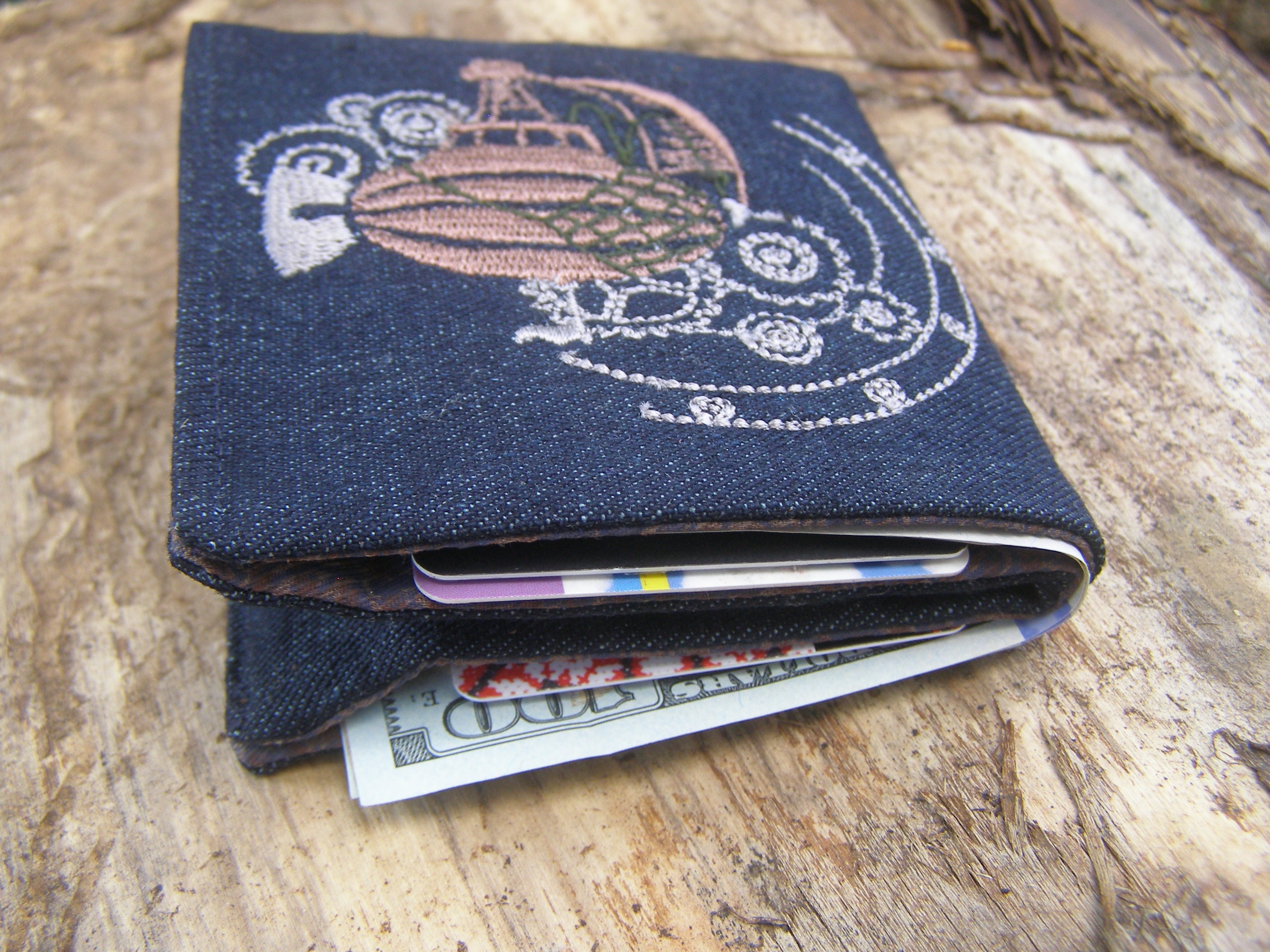 Denim Eco Friendly Small Wallet Personalized Mini Wallet Men - Etsy ...